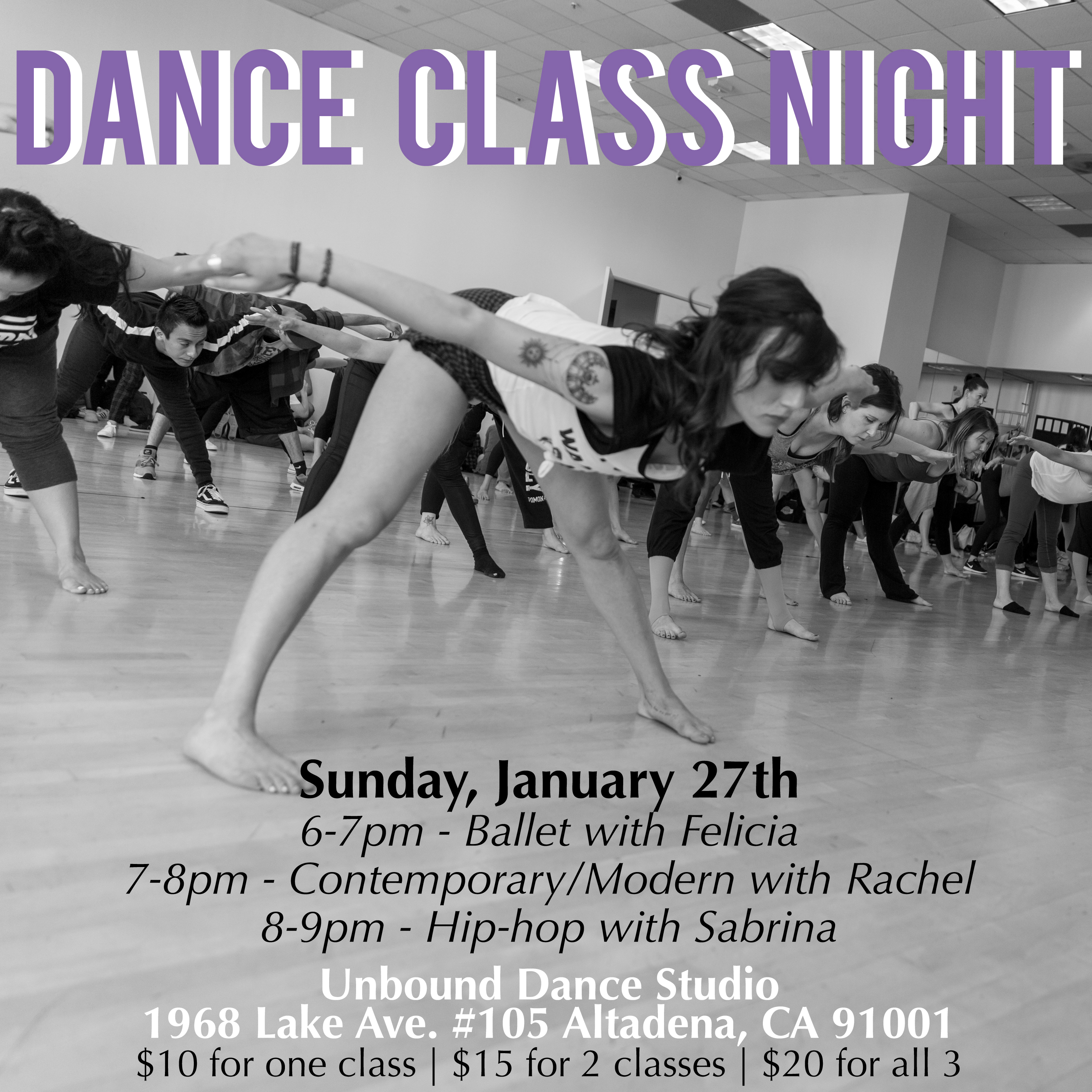Dance Class Night January 27th - LA Unbound